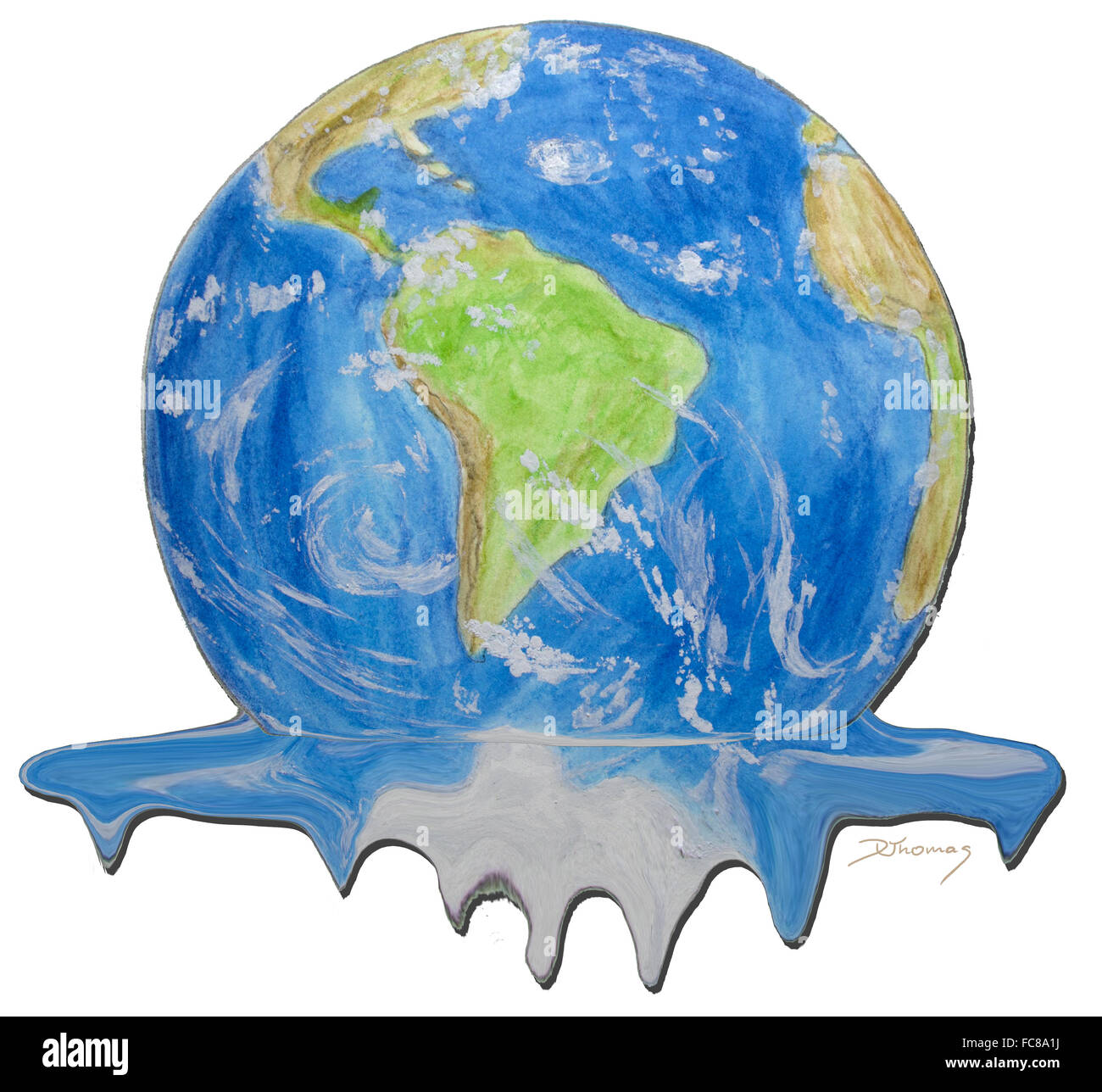 Planet earth is melting Stock Photo - Alamy