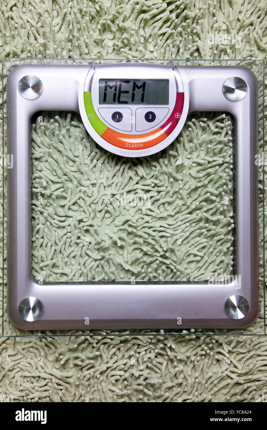 Floor scales on the glass Stock Photo - Alamy