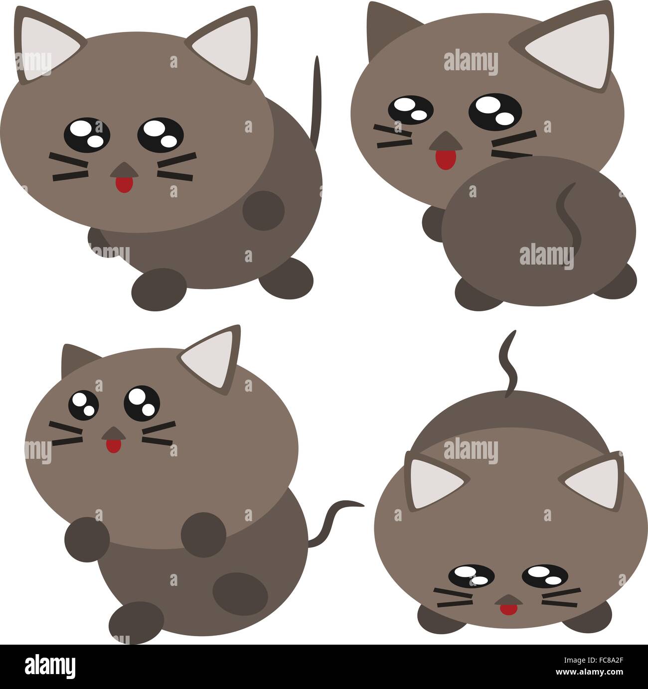 Cartoon cat action emotion hi-res stock photography and images - Alamy