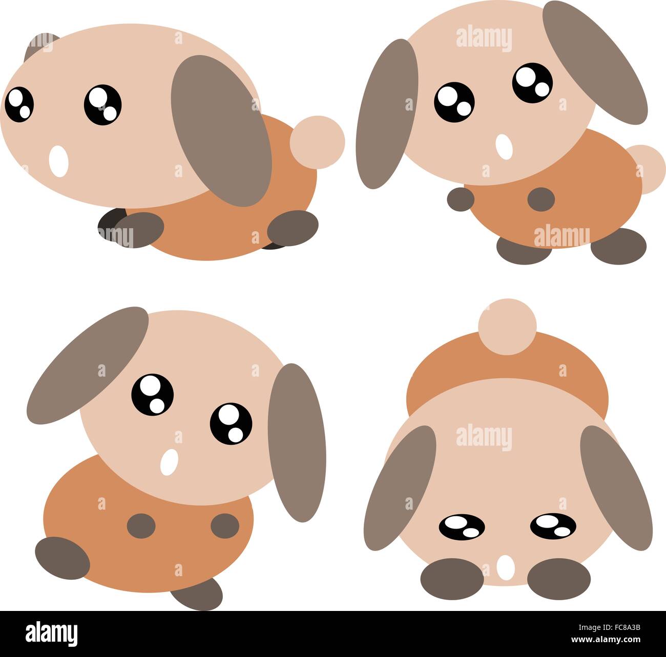 Cartoon dog action emotion cute Stock Vector Images - Alamy