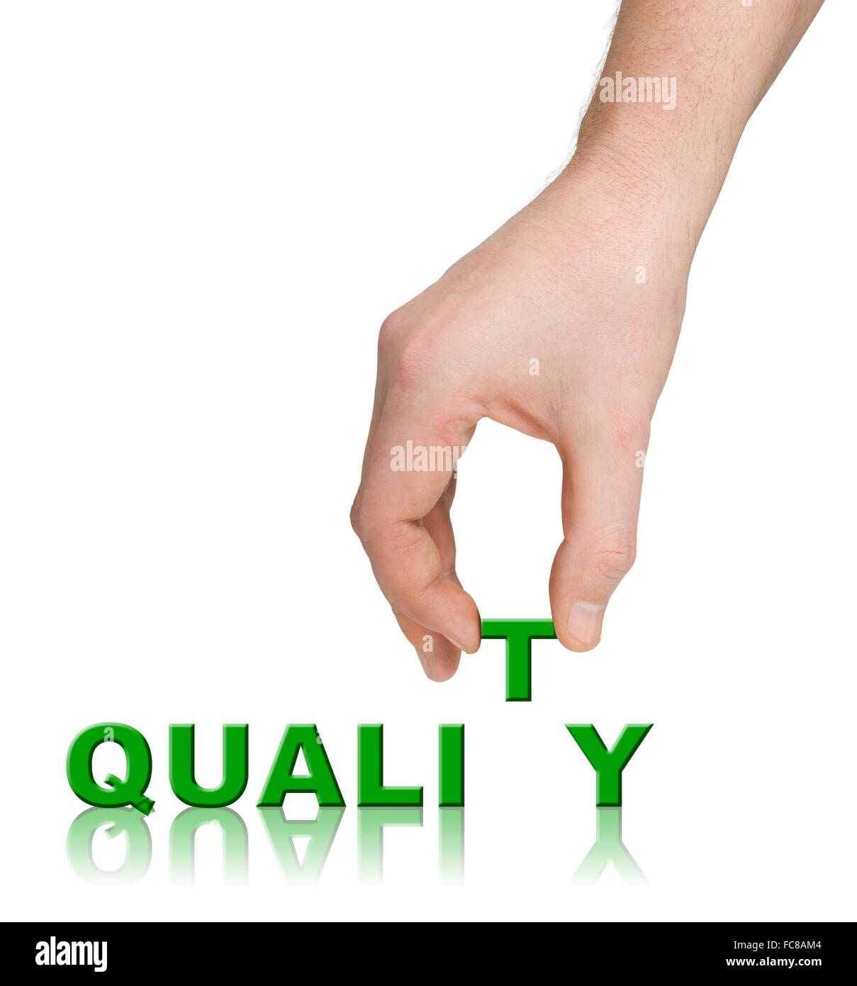 Hand and word Quality Stock Photo - Alamy