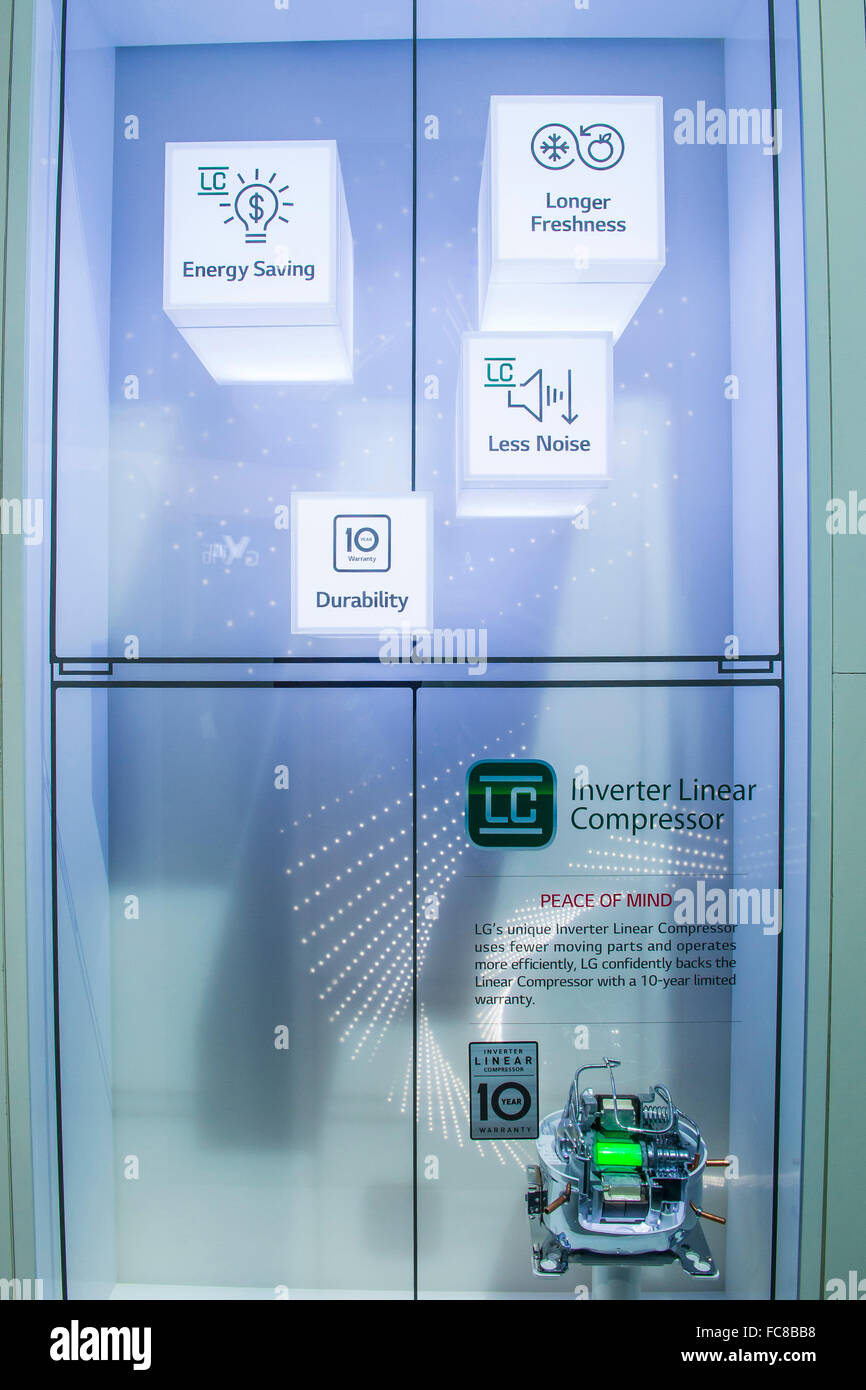 The LG booth at the CES show in Las Vegas , Nevada Stock Photo - Alamy