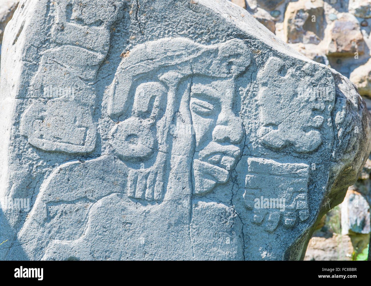 The ruins of the Zapotec city of Monte Alban in Oaxaca, Mexico Stock ...