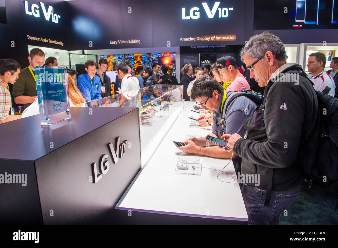 The LG booth at the CES show in Las Vegas , Nevada Stock Photo - Alamy