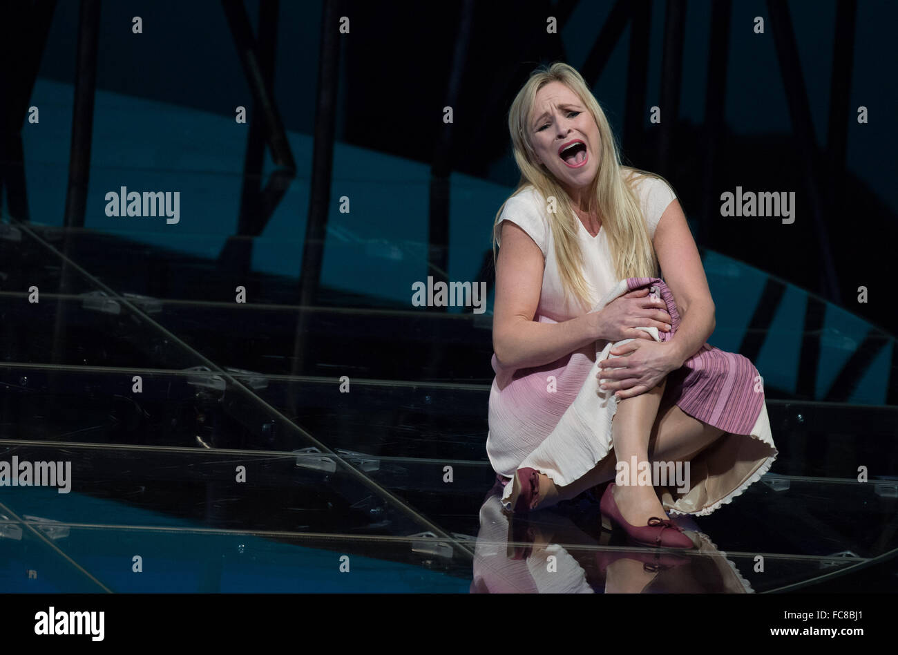 Hamburg, Germany. 20th Jan, 2016. Susanne Elmark as Claudia performs on ...