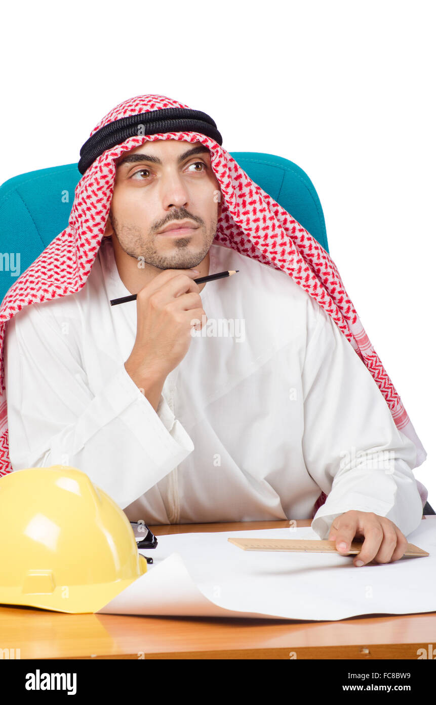 Arab man working in the office Stock Photo - Alamy