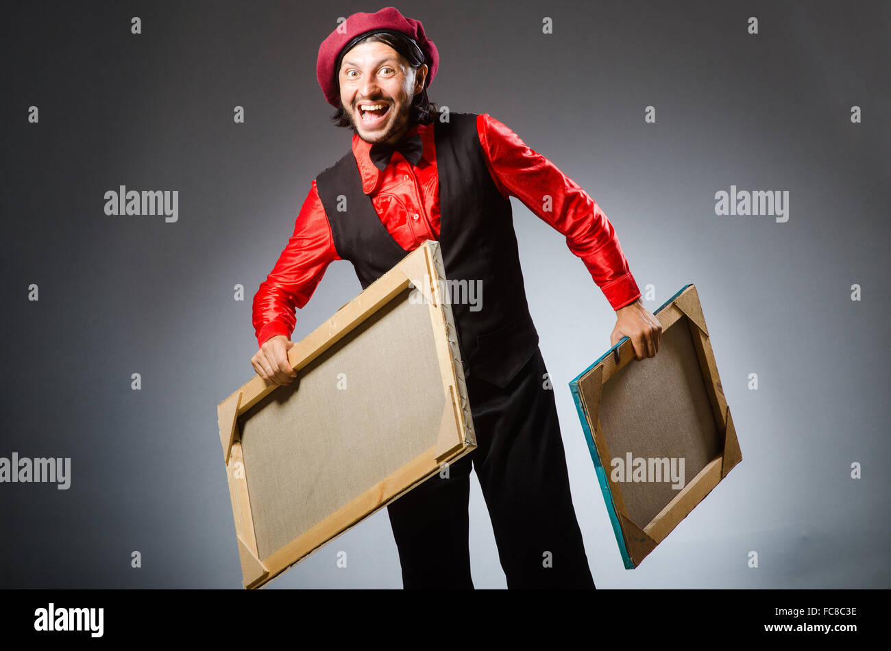 Man artist in art concept Stock Photo - Alamy