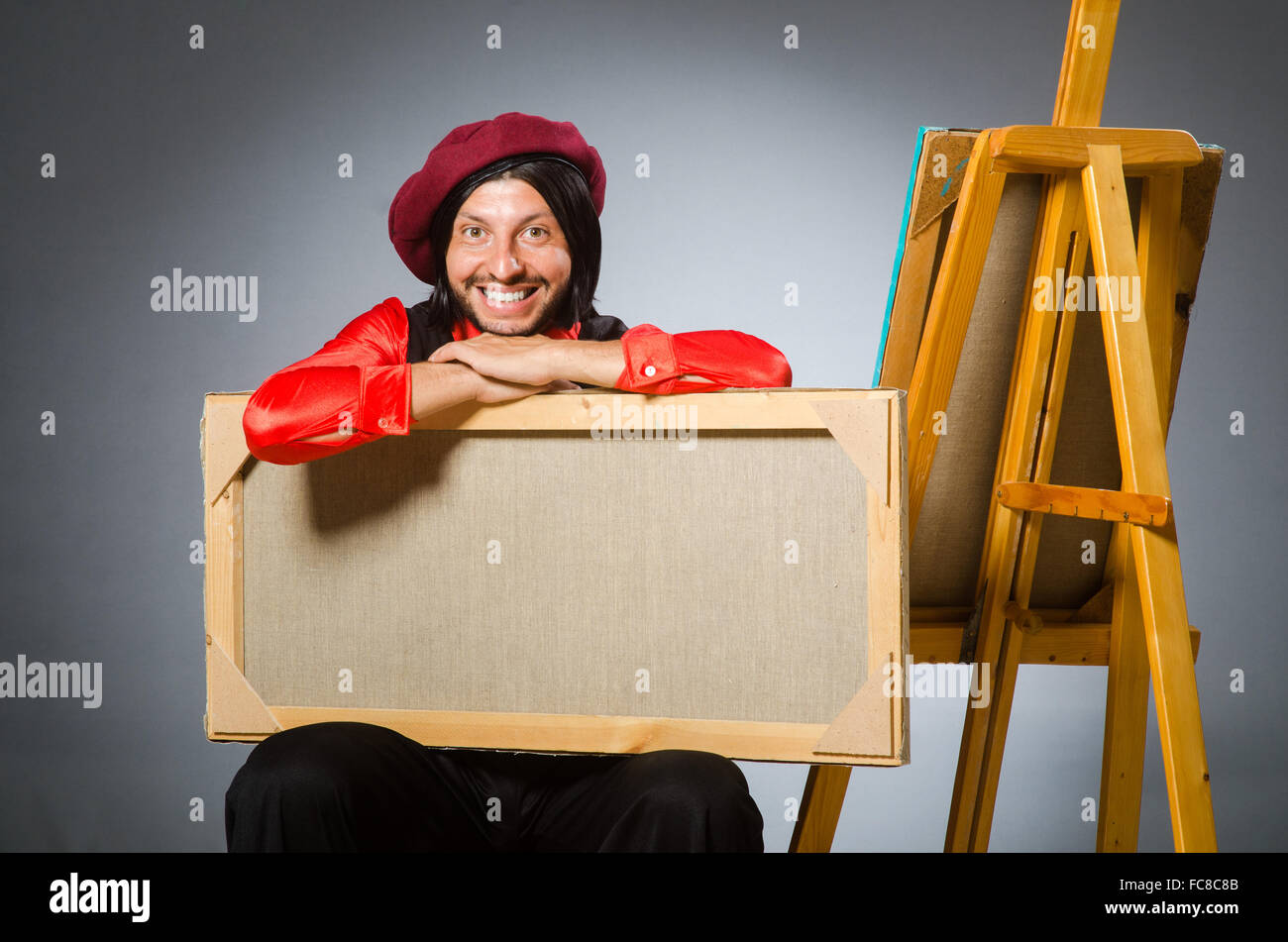 Man artist in art concept Stock Photo - Alamy