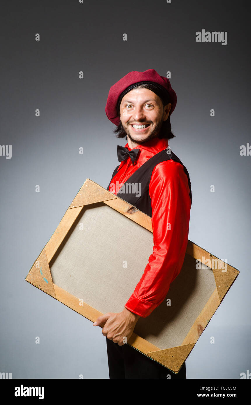 Man artist in art concept Stock Photo - Alamy