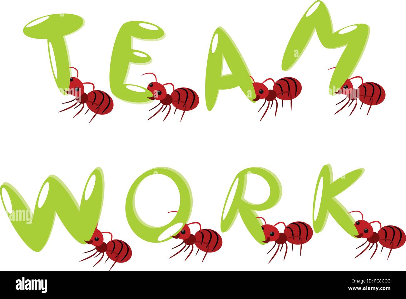 Red Ants Teamwork Illustration High Resolution Stock Photography and ...