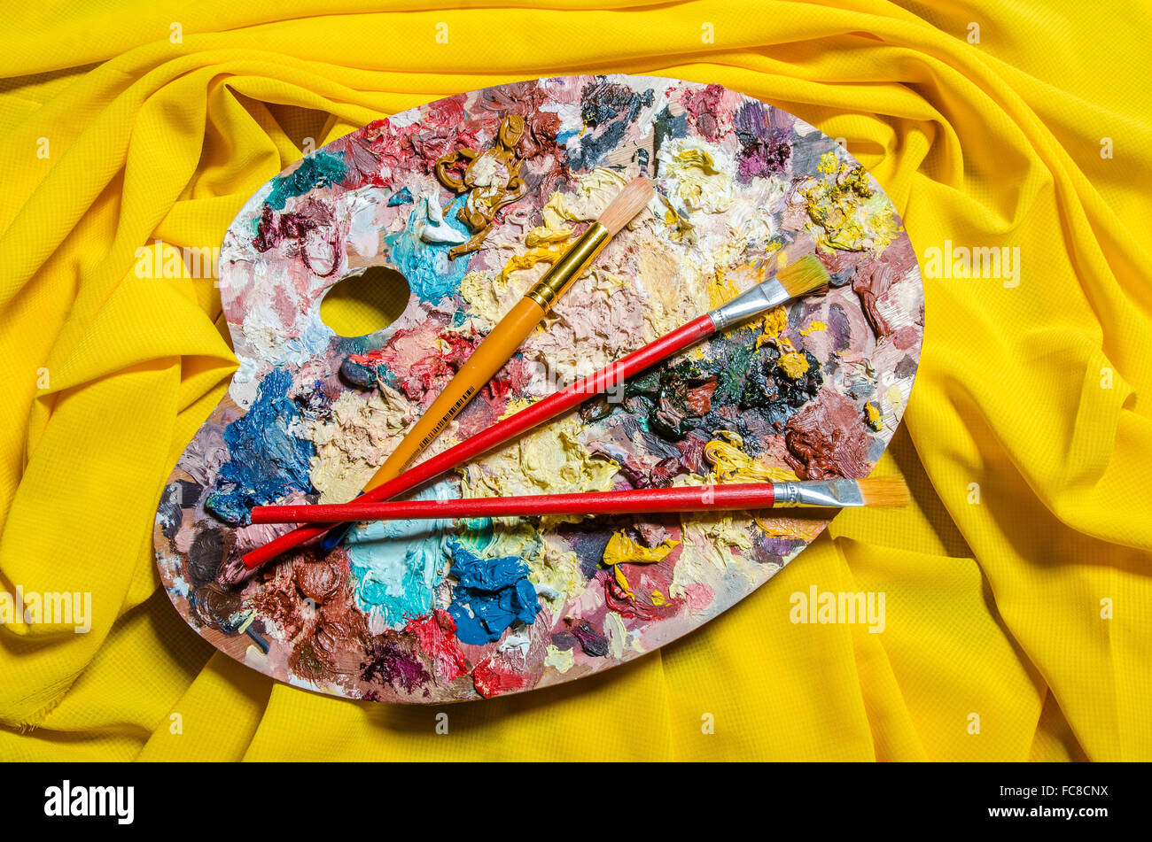 Artist palette in art concept Stock Photo - Alamy