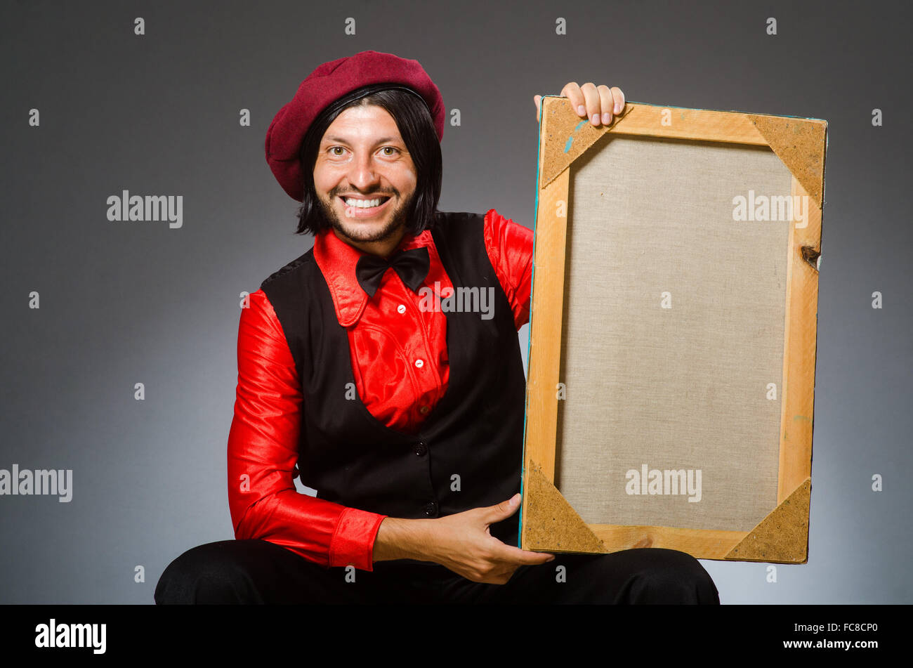 Man artist in art concept Stock Photo - Alamy
