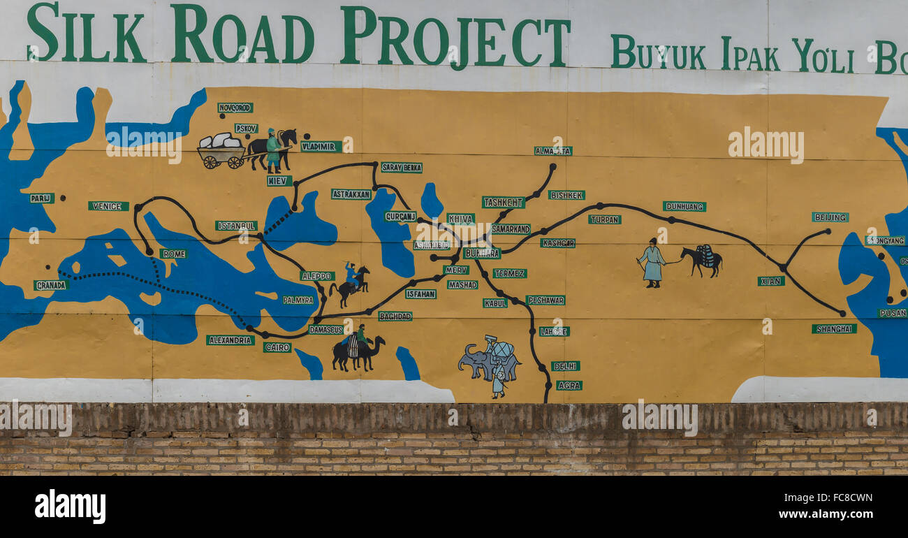 Silk Road Map Stock Photos Silk Road Map Stock Images THE NEW SILK