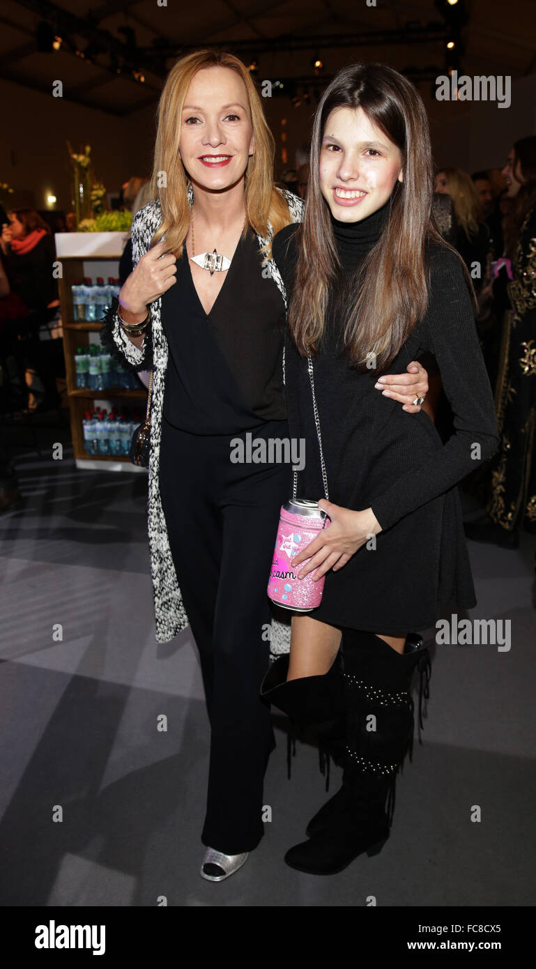 Berlin, Germany. 20th Jan, 2016. Katja Flint and her daughter Lisa at ...