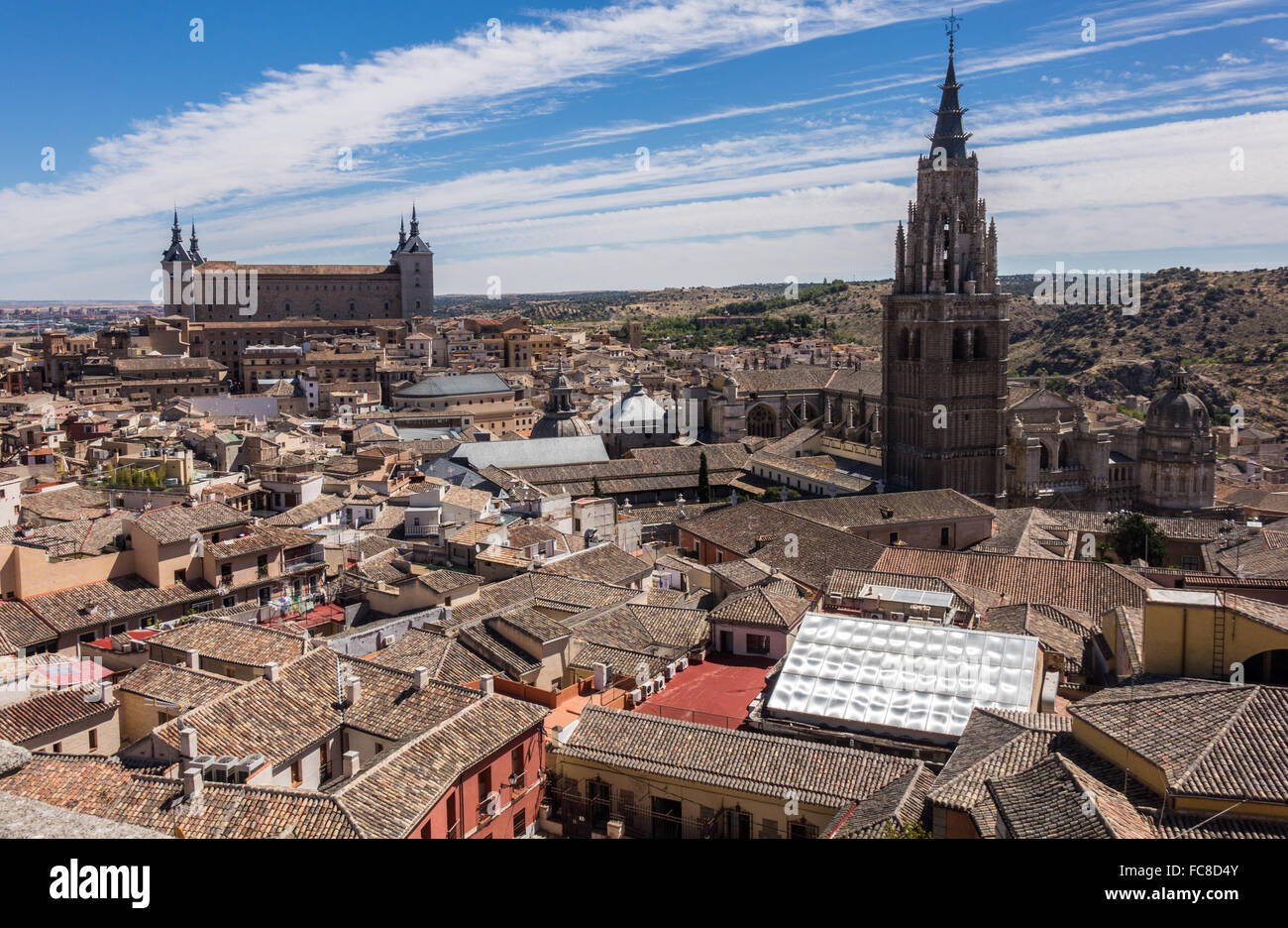 Panoramic view of Toledo city in Spain Stock Photo - Alamy