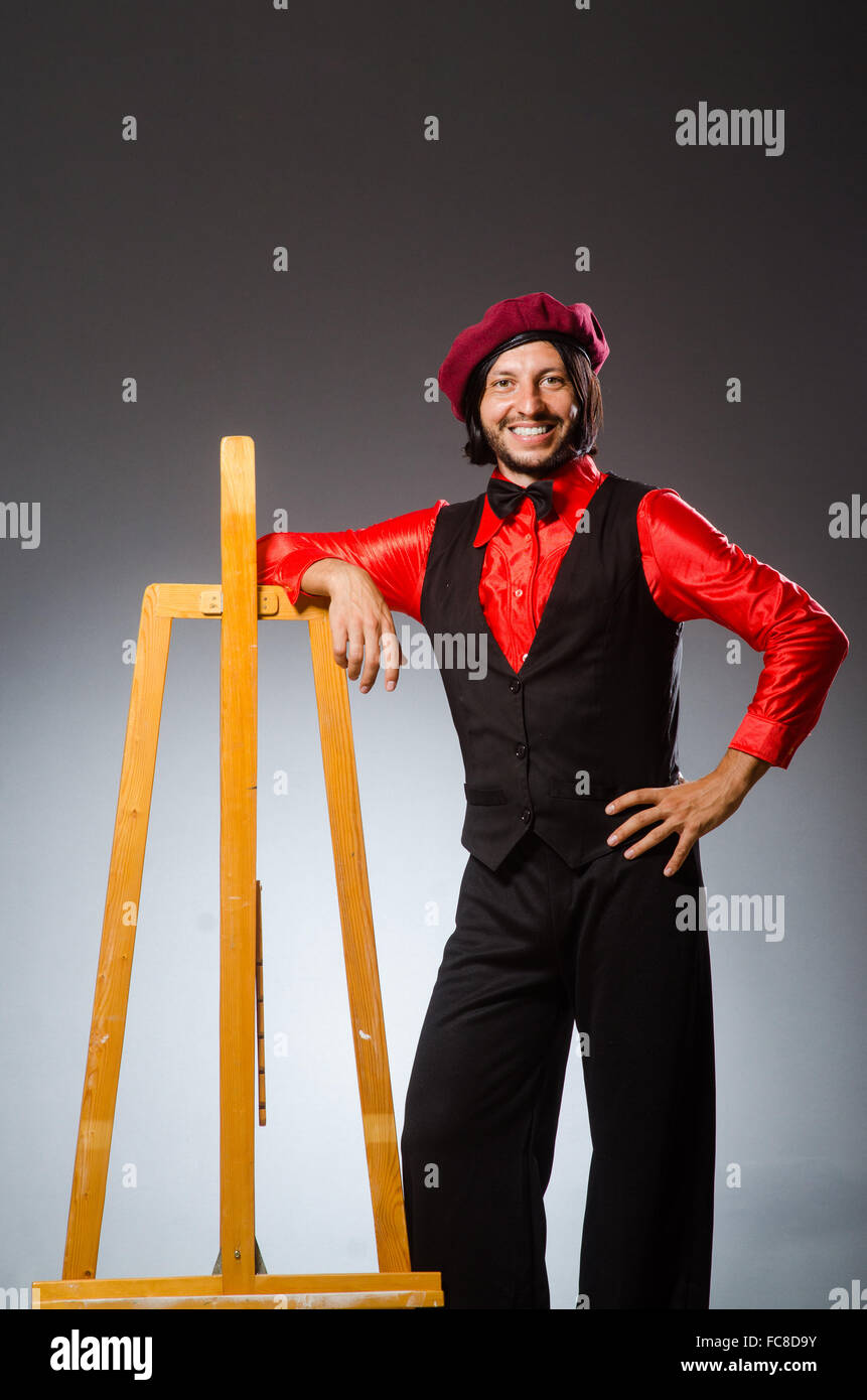 Man artist in art concept Stock Photo - Alamy