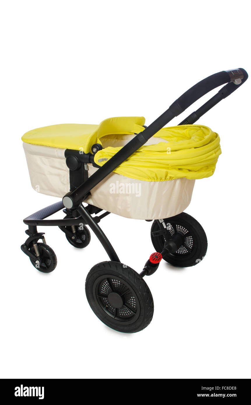 Child pram isolated on the white background Stock Photo - Alamy