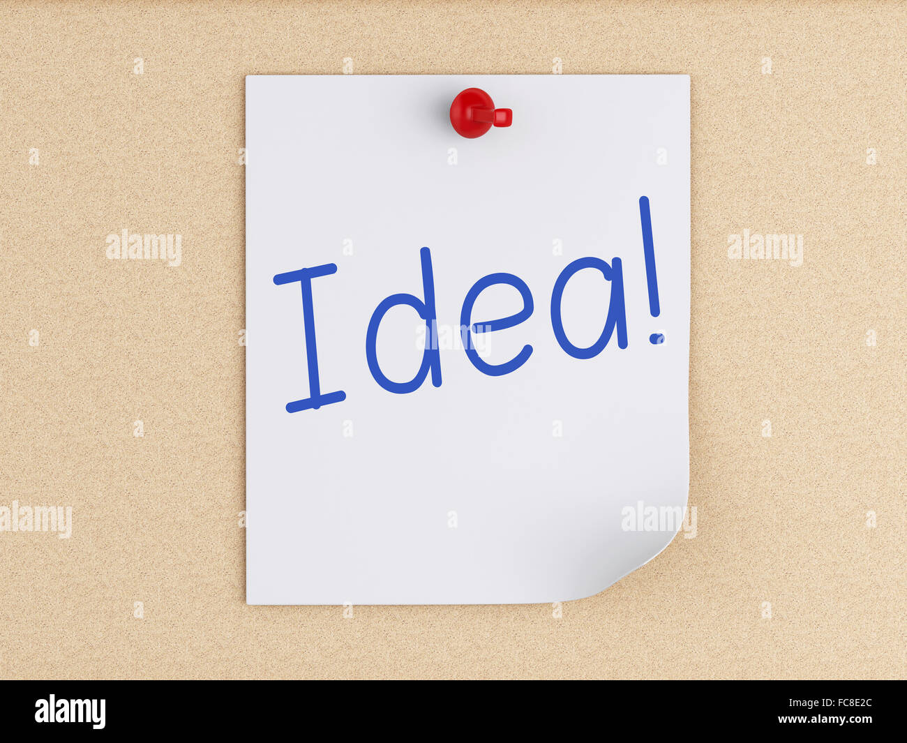 3d post-it notes with pushpin over cork. Business Stock Photo - Alamy