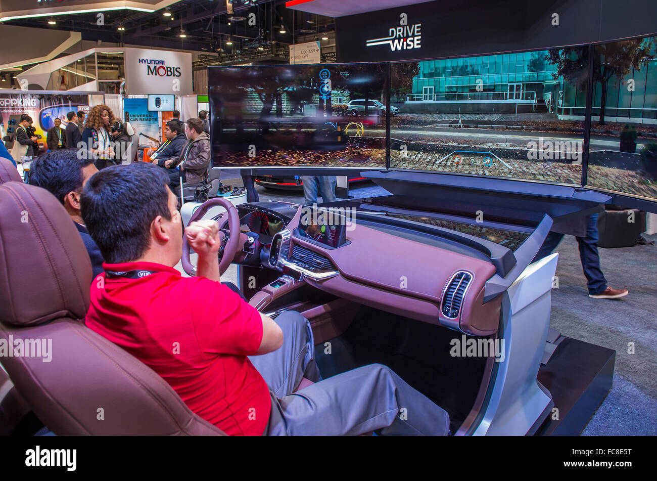 Simulator at the Kia booth at the CES Show in Las Vegas Stock Photo - Alamy