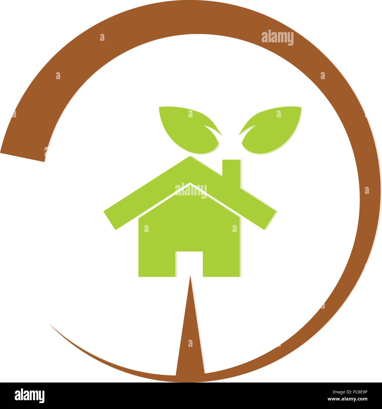 Nature home symbol in ecology world concept illustration Stock Vector ...