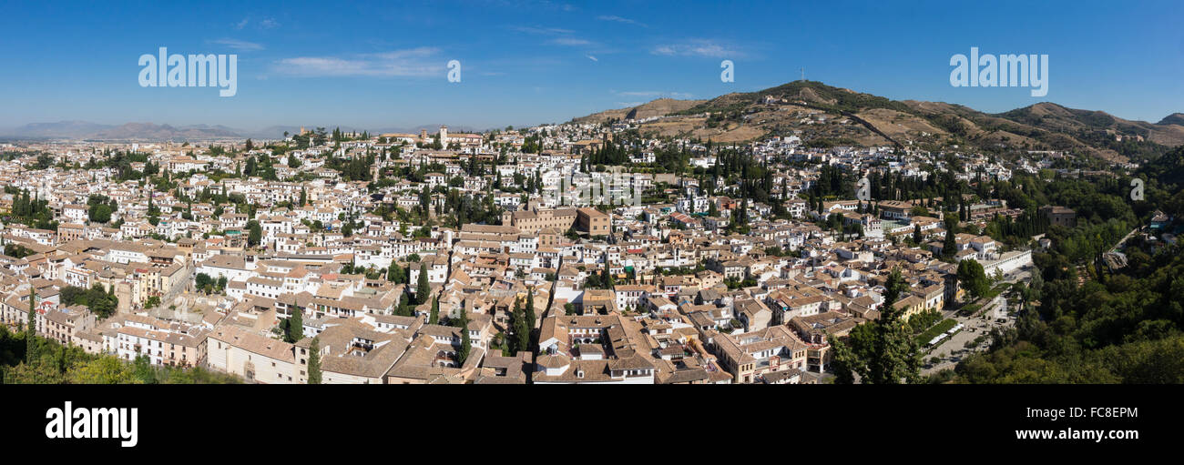 Panoramic view of Granada city in Spain Stock Photo - Alamy
