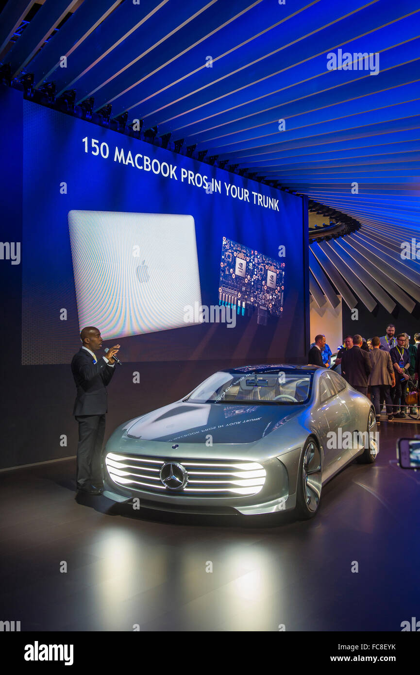 The Mercedes IAA concept vehicle at the CES Show in Las Vegas, Navada ...
