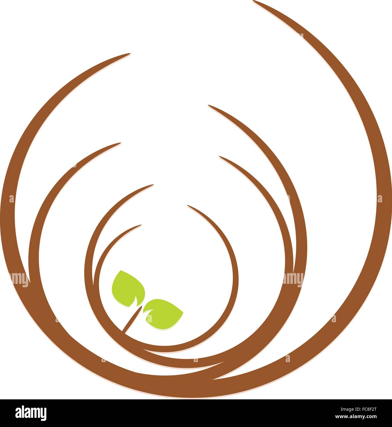 Nature tree symbol in ecology world concept illustration Stock Vector ...