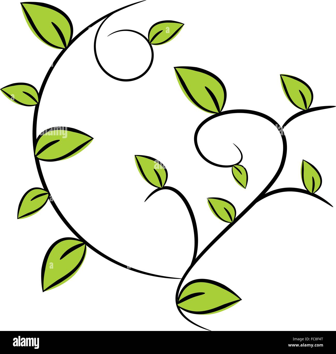 Nature tree symbol in ecology world concept illustration Stock Vector ...