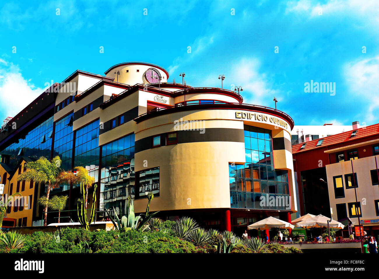 Madeira Funchal art deco Edificio Oudinot restaurant Stock Photo - Alamy