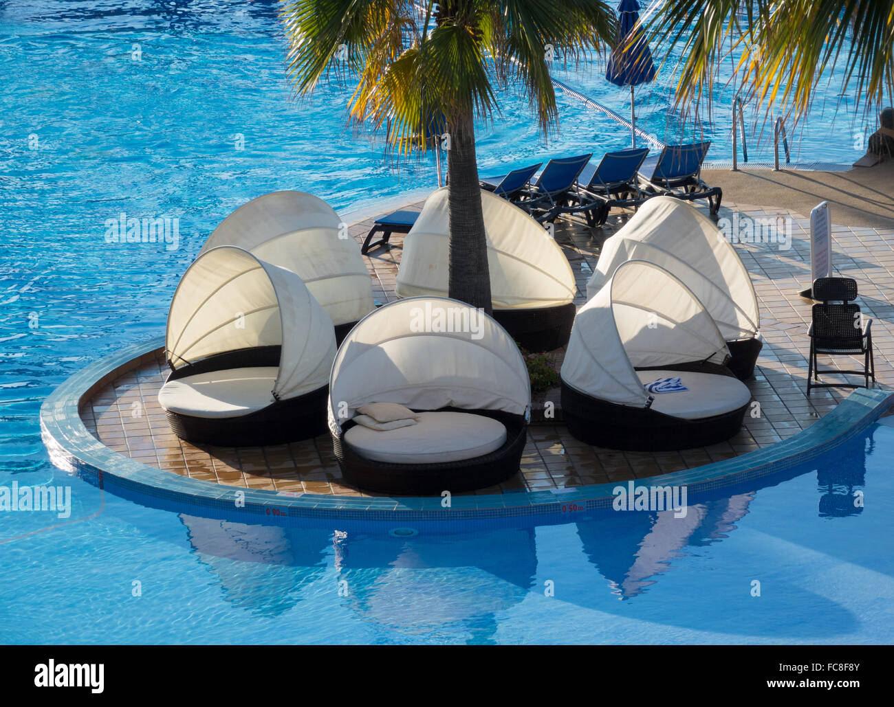 Sun beds round bed hi-res stock photography and images - Alamy
