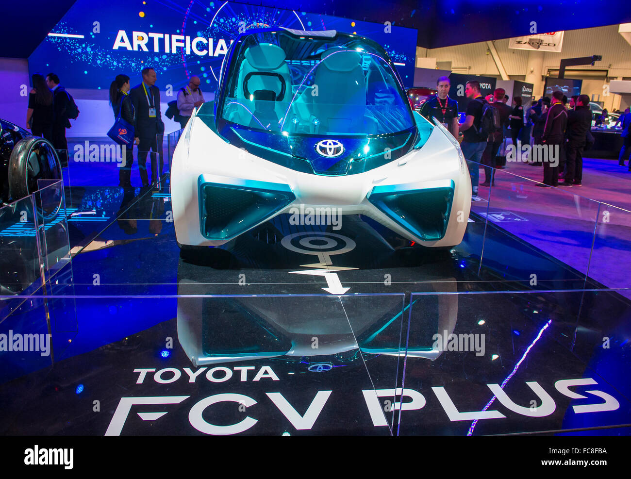 The Toyota FCV Plus Hydrogen Concept car at the CES Show in Las Vegas ...