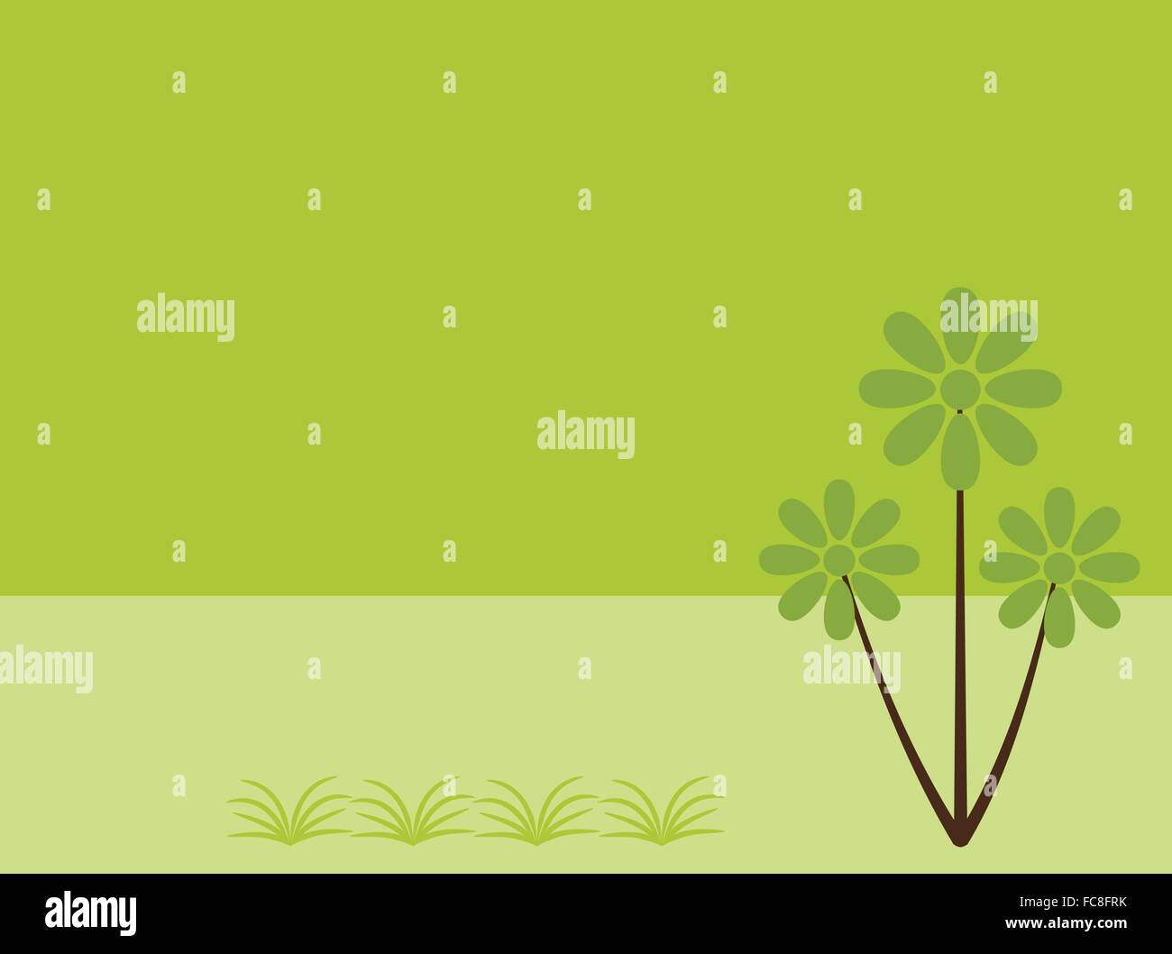 Abstract plant background in the green concept illustration Stock ...