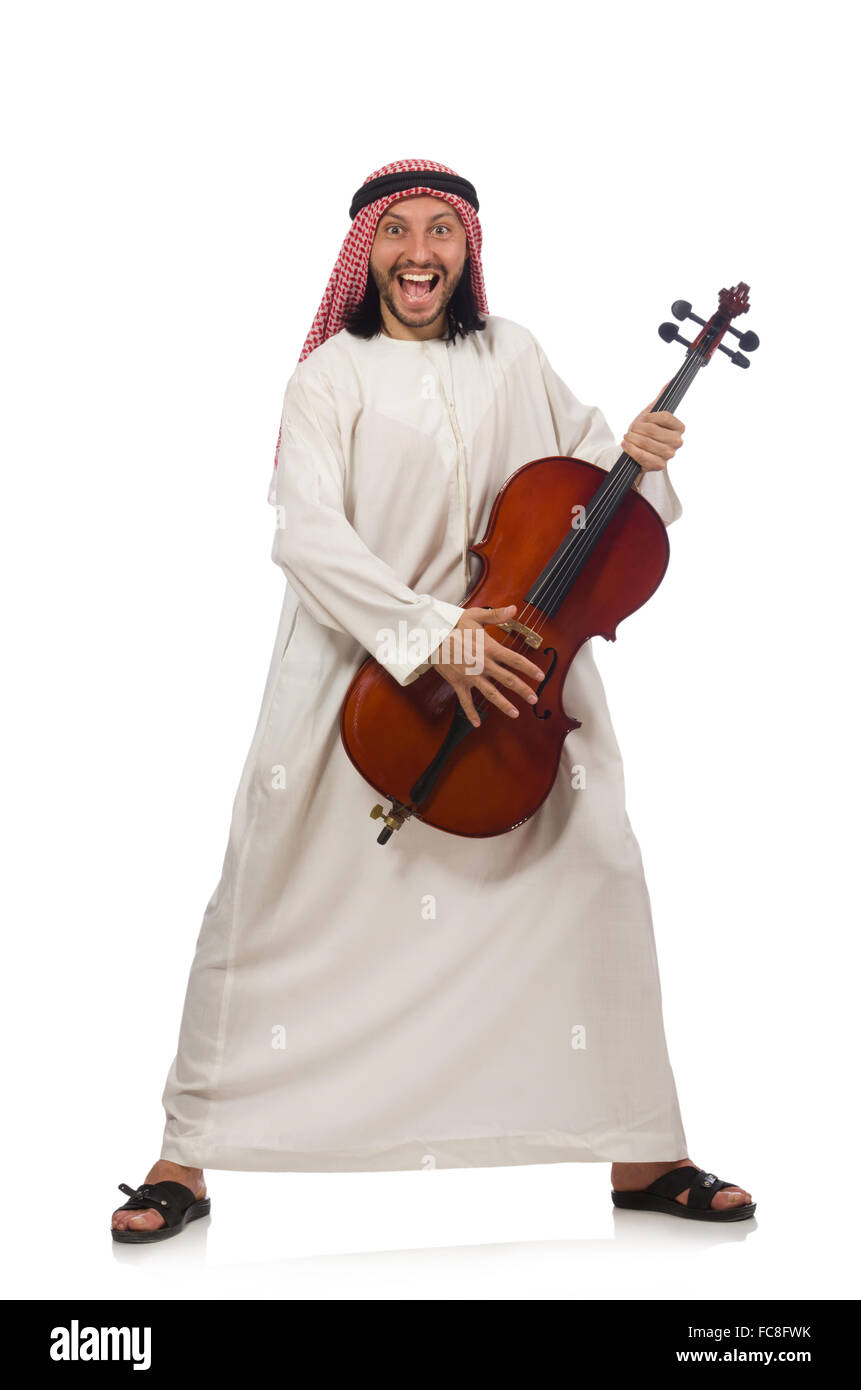 Arab man playing musical instrument Stock Photo - Alamy