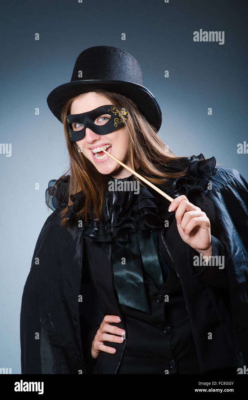 Woman magician in funny concept Stock Photo - Alamy