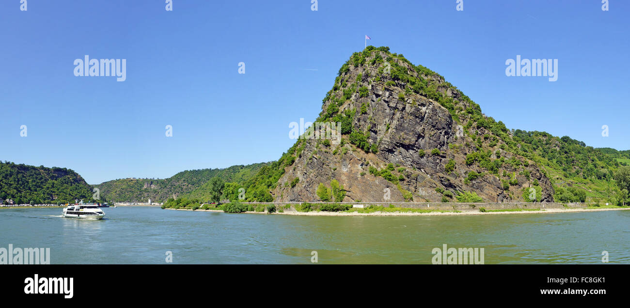 Loreley Rock at the Rhine River Stock Photo - Alamy
