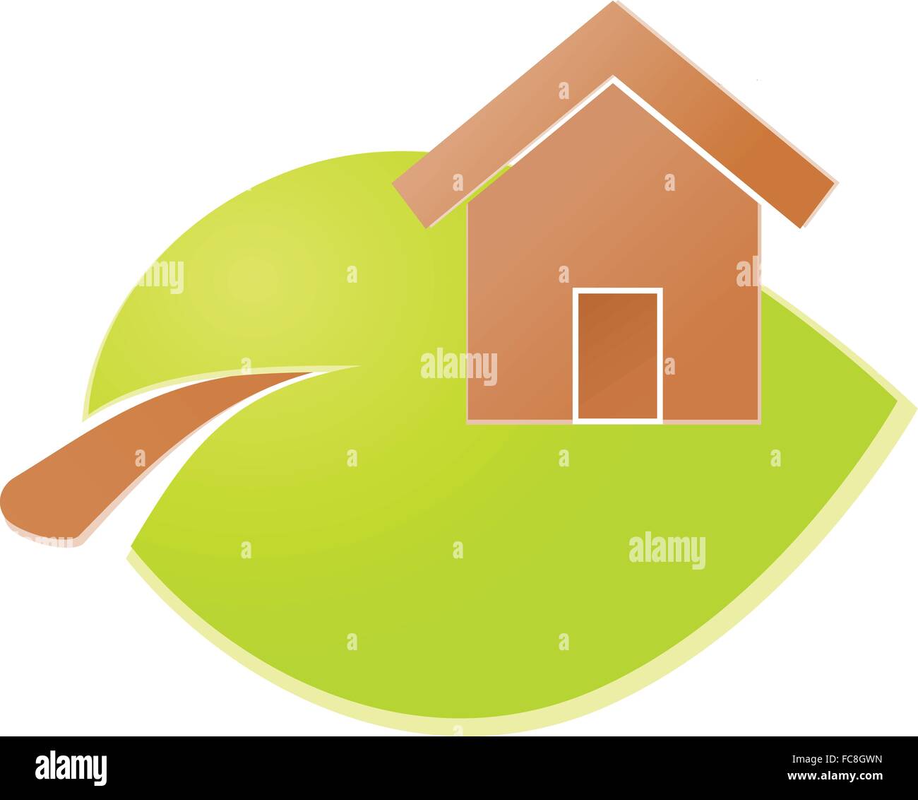 Environment home icon or logo green ecology Stock Vector Image & Art ...