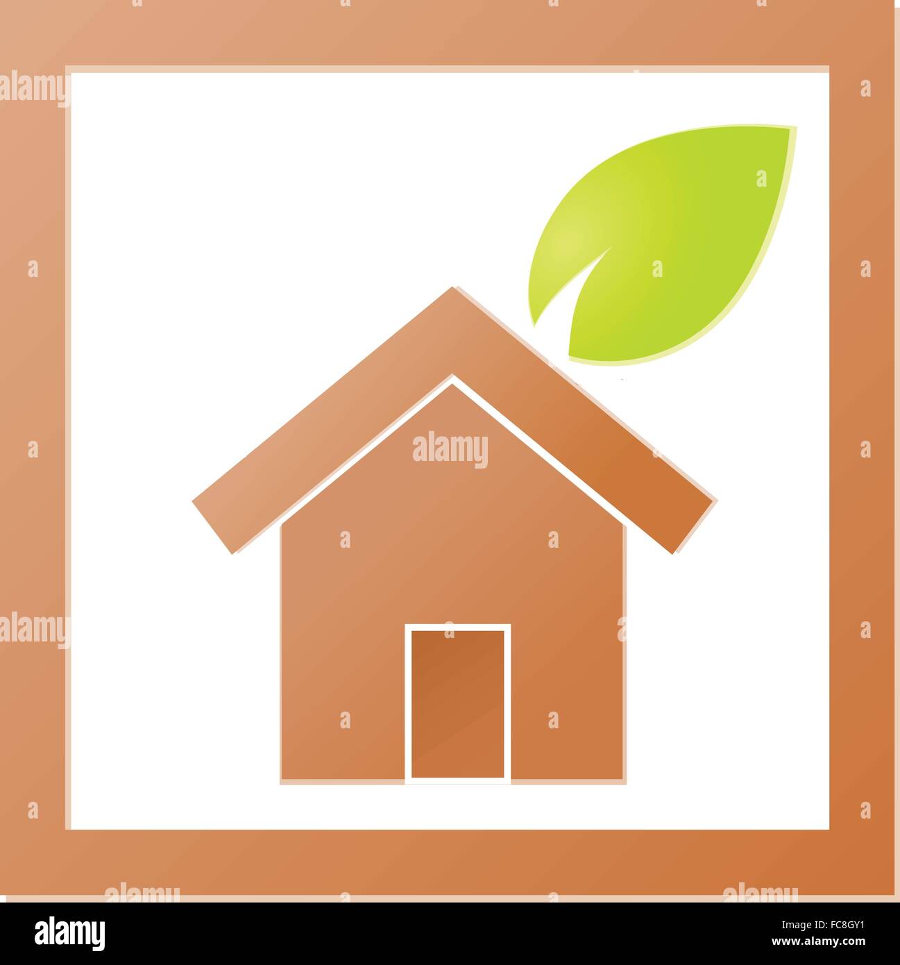 Environment home icon or logo green ecology Stock Vector Image & Art ...