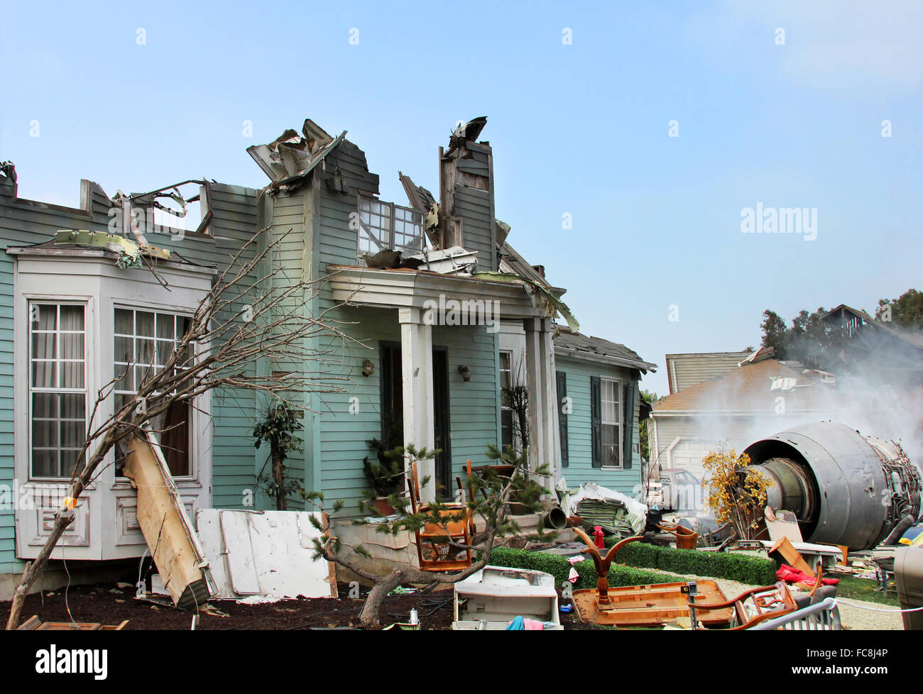 House damaged by disaster Stock Photo - Alamy
