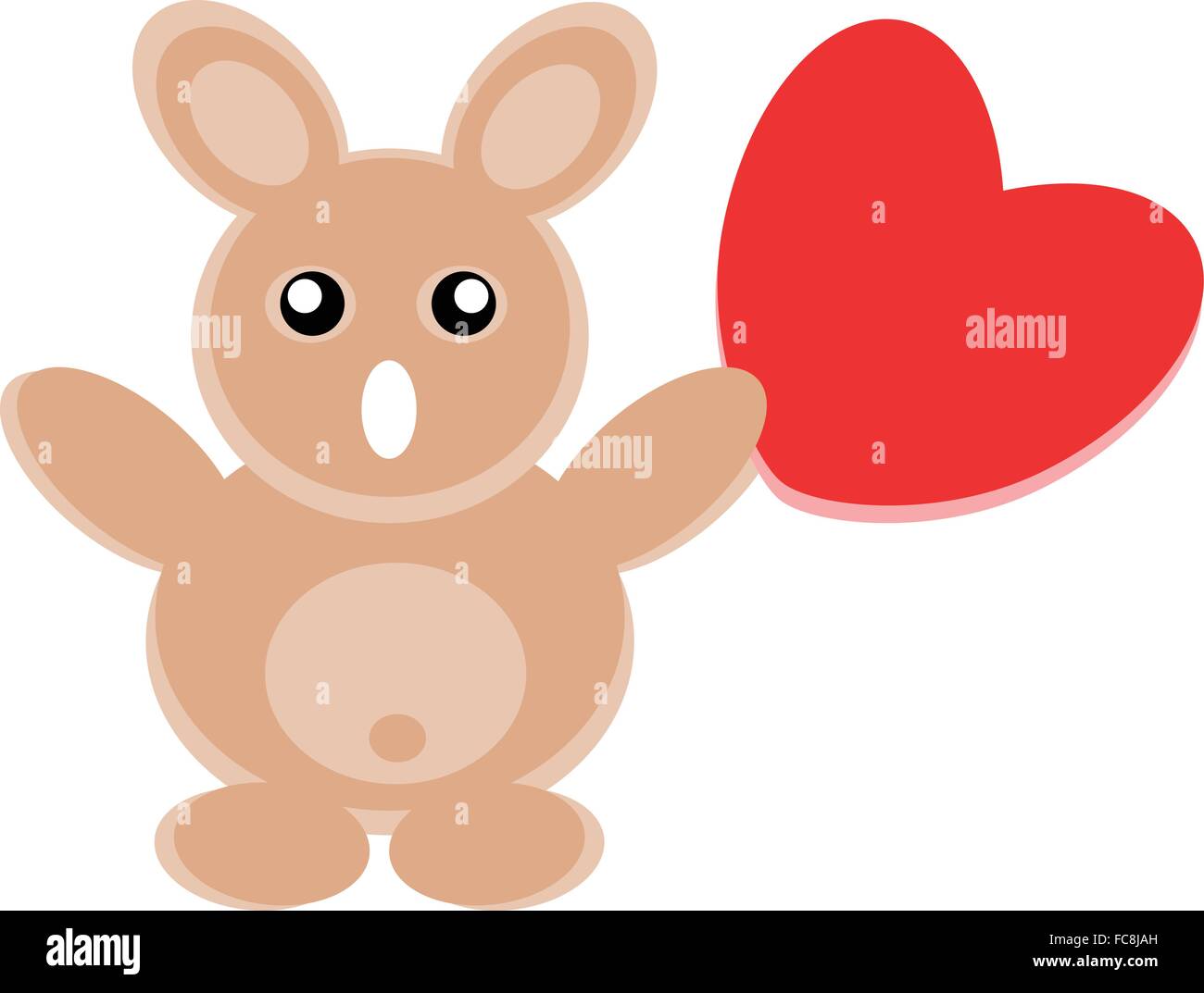 Rabbit in love concept vector illustration Stock Vector Image & Art - Alamy