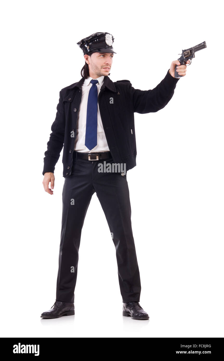 Policeman angry police man Cut Out Stock Images & Pictures - Alamy