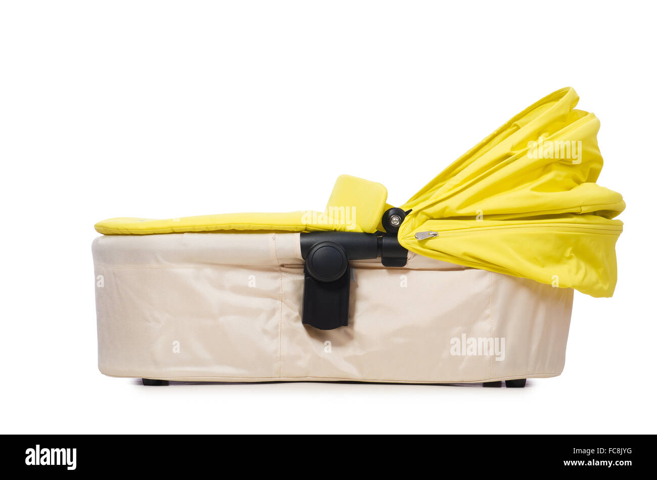 Baby carrycot isolated on white Stock Photo - Alamy