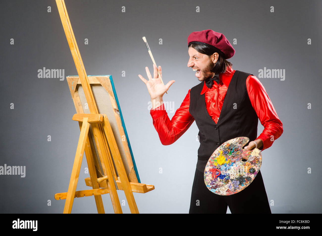Man artist in art concept Stock Photo - Alamy