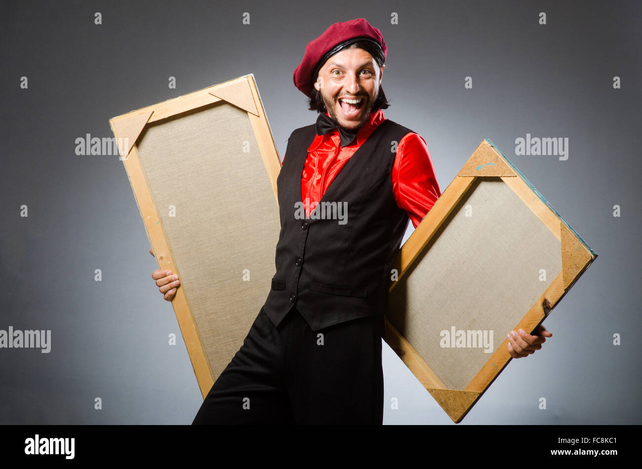 Man artist in art concept Stock Photo - Alamy