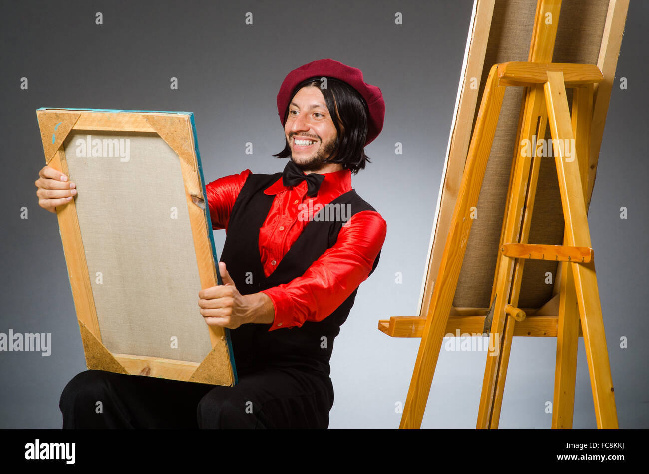 Man artist in art concept Stock Photo - Alamy