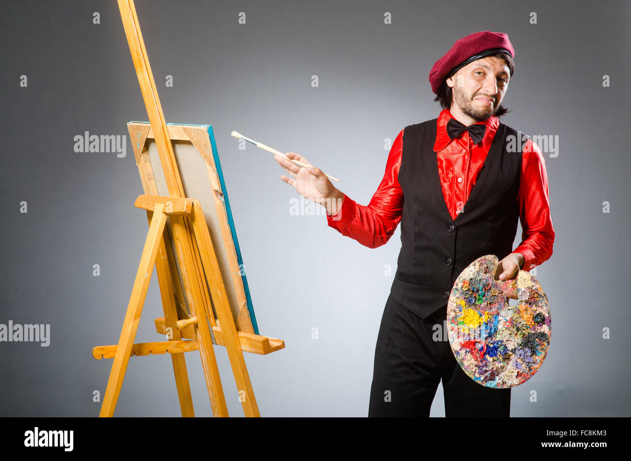 Man artist in art concept Stock Photo - Alamy