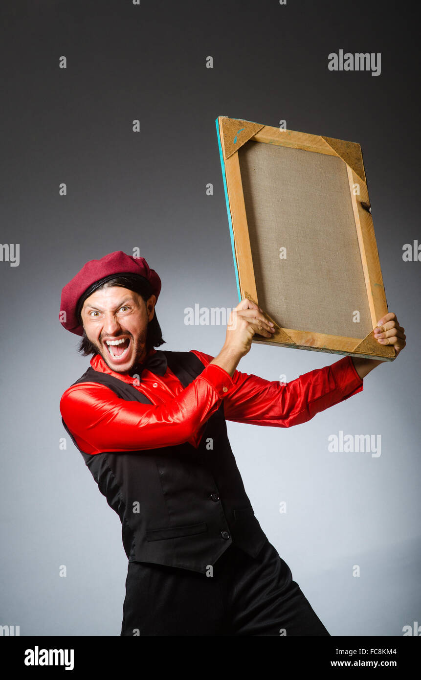 Man artist in art concept Stock Photo - Alamy