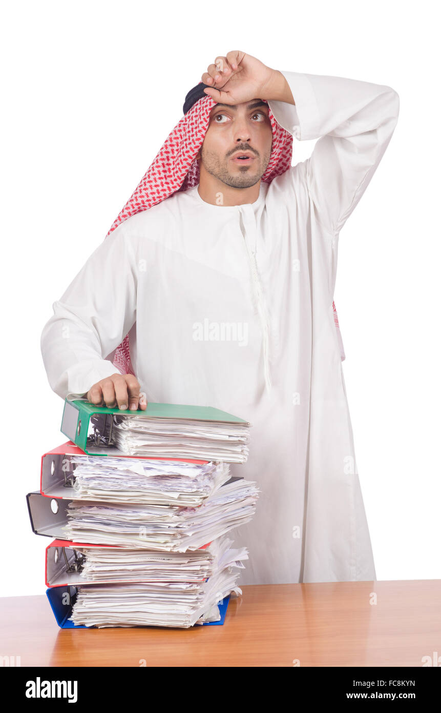 Arab man working in the office Stock Photo - Alamy
