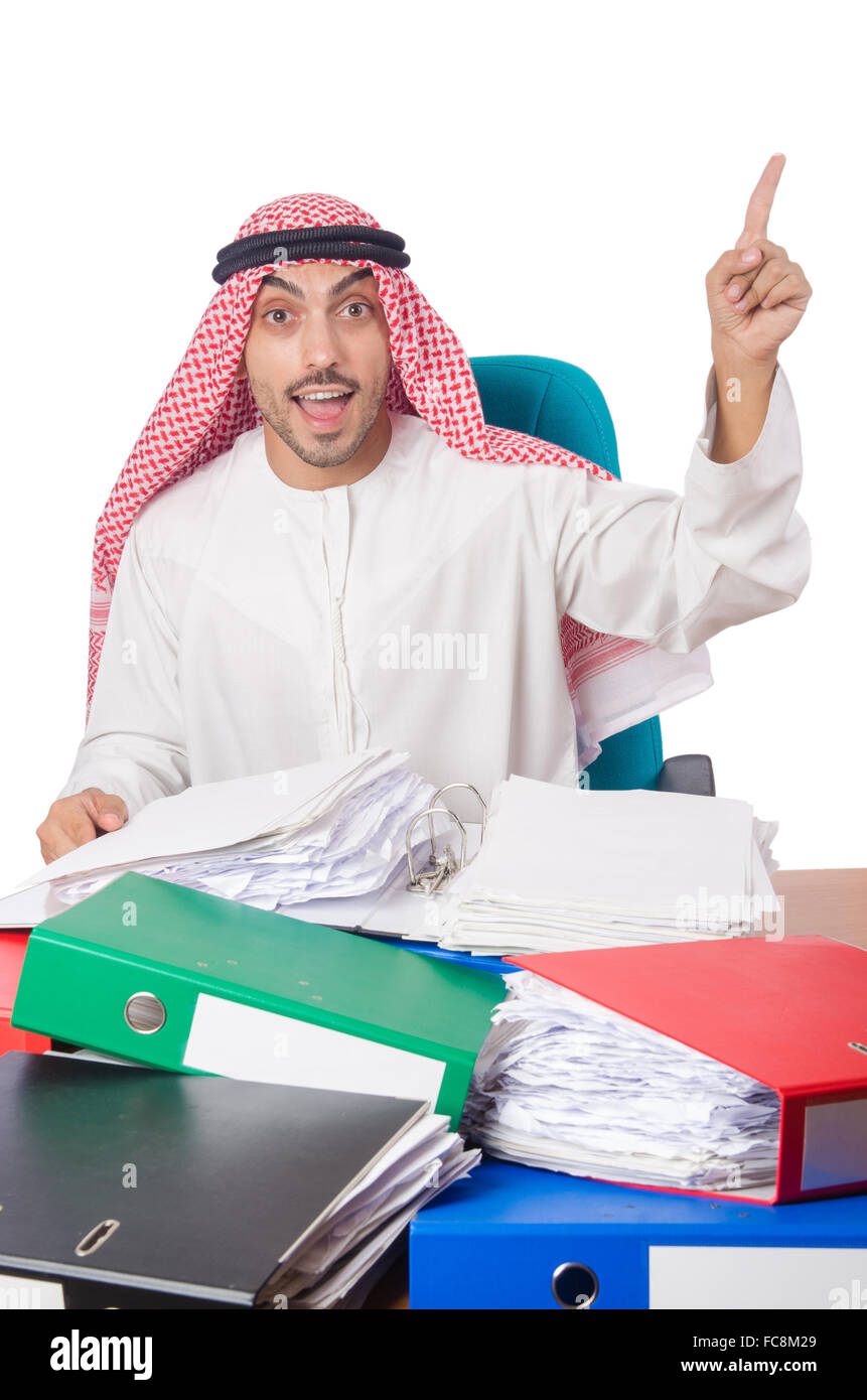 Arab man working in the office Stock Photo - Alamy