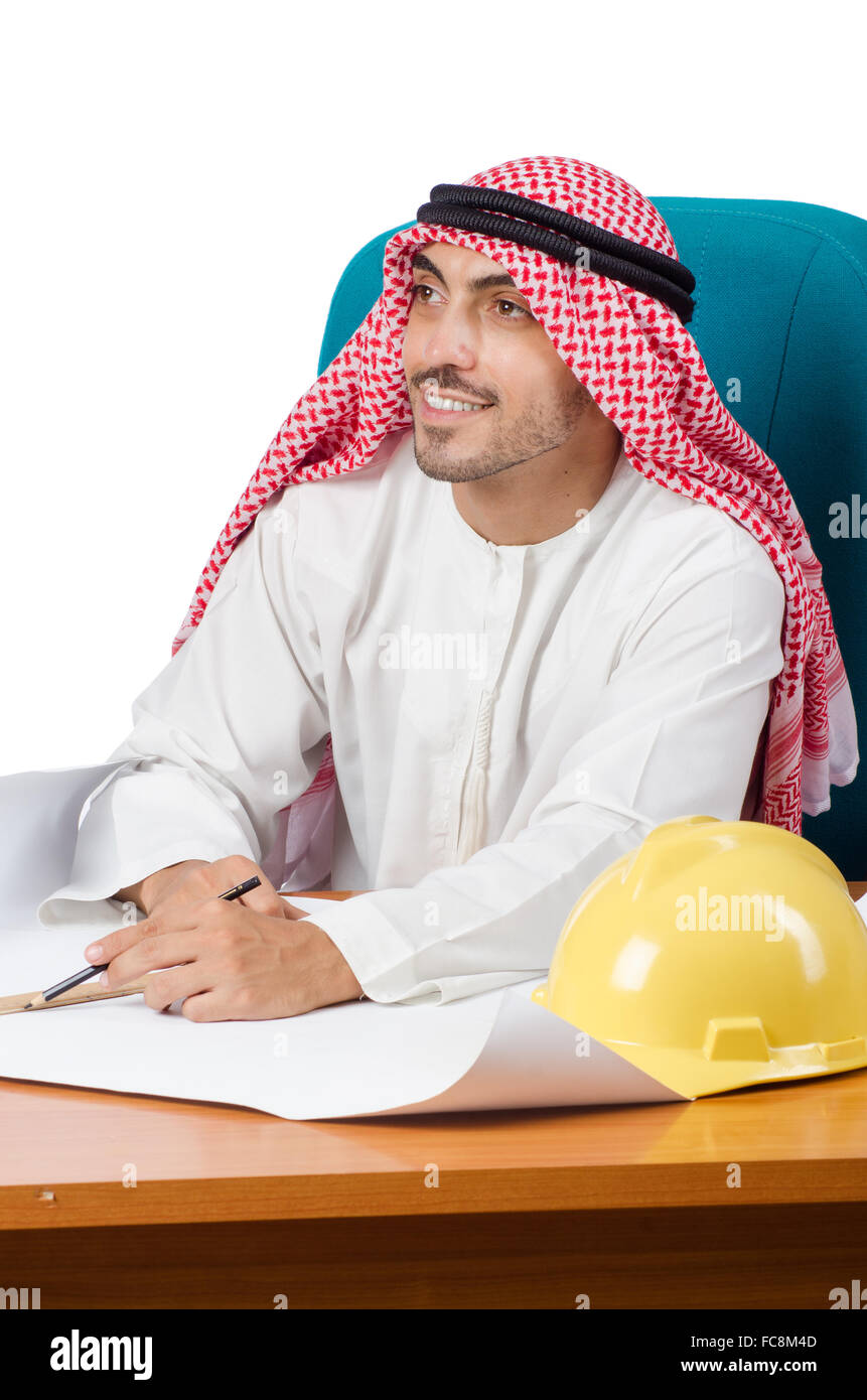 Arab man working in the office Stock Photo - Alamy