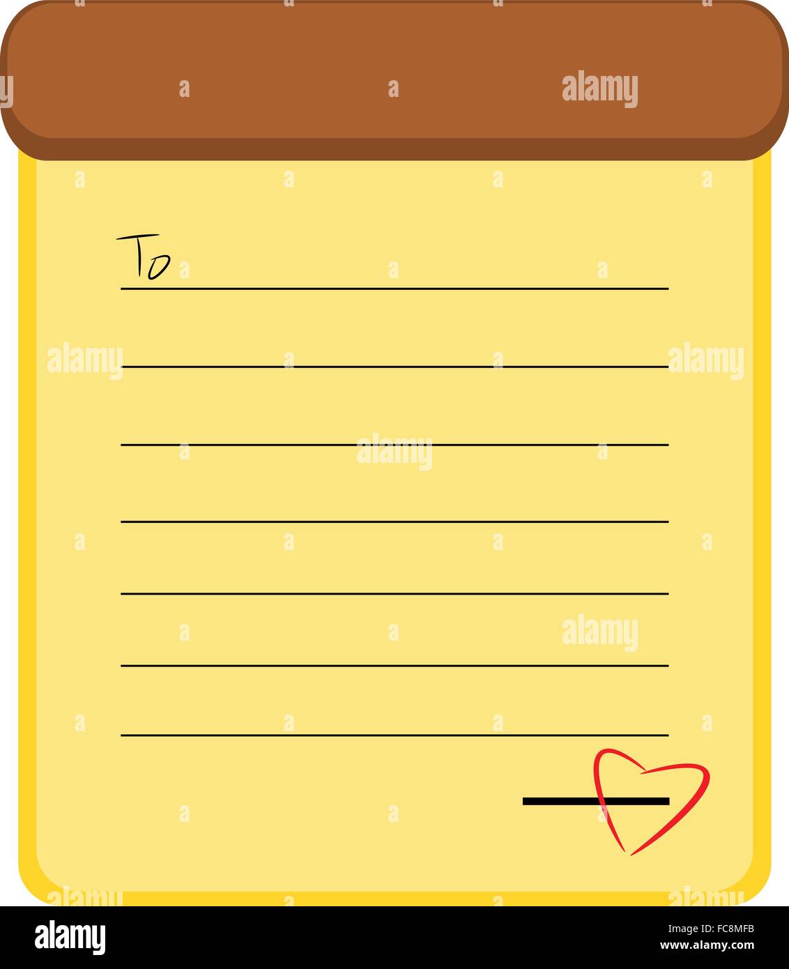 Love memo paper vector illustration Stock Vector Image & Art - Alamy